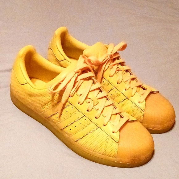 adidas | Shoes | Mens Adidas Superstar Adicolor Bright Yellow Leather ...
